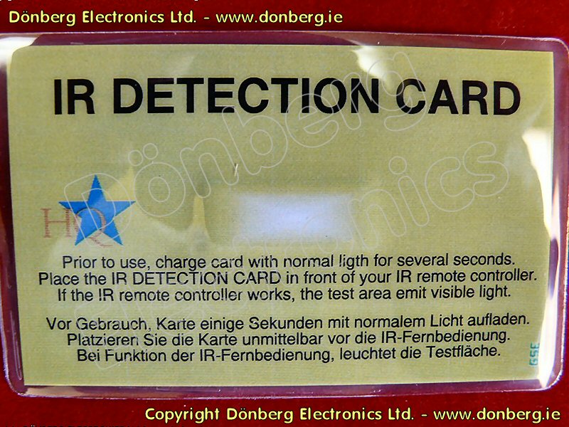 Teil IR CARD - INFRAROT LICHT INDIKATOR WIRD VERWENDET ZUR TEST...